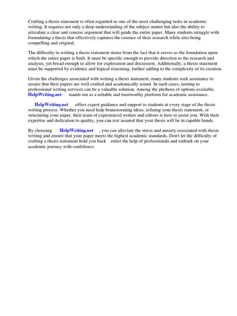 Lesson Thesis Statement | PDF | Essays | Thesis