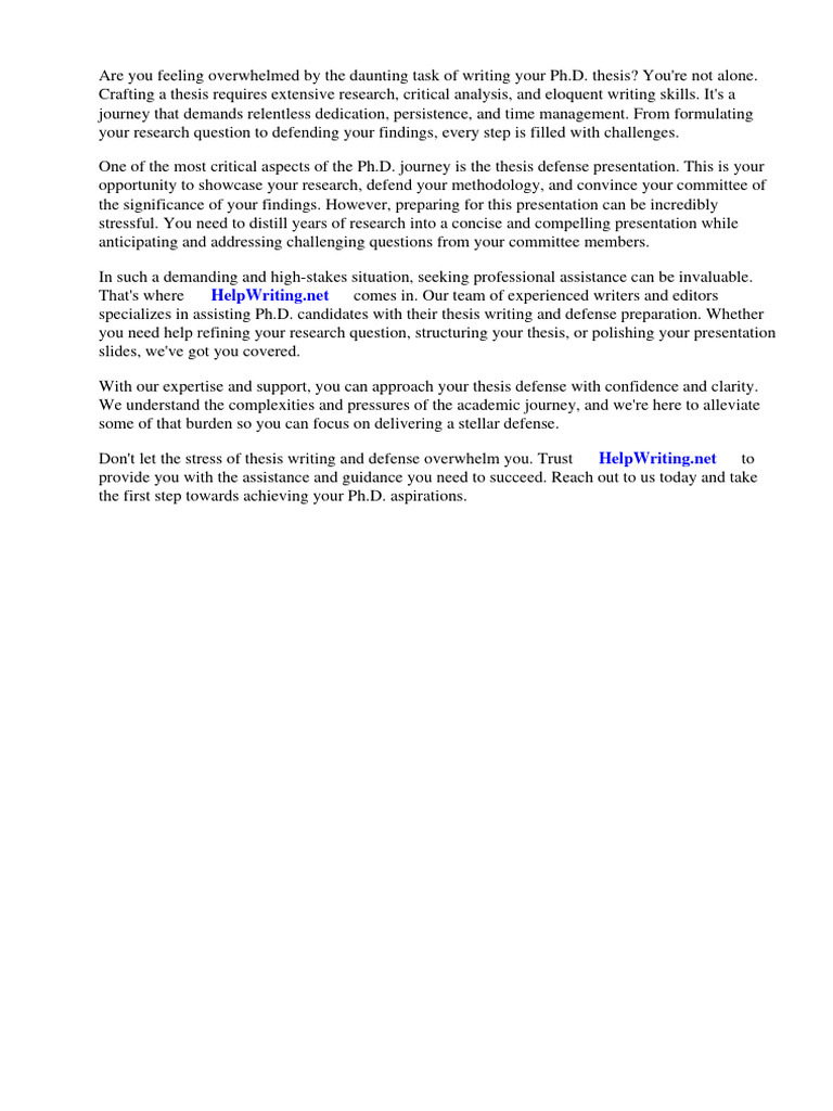 Phd Thesis Defence Presentation | PDF | Thesis | Microsoft Power Point