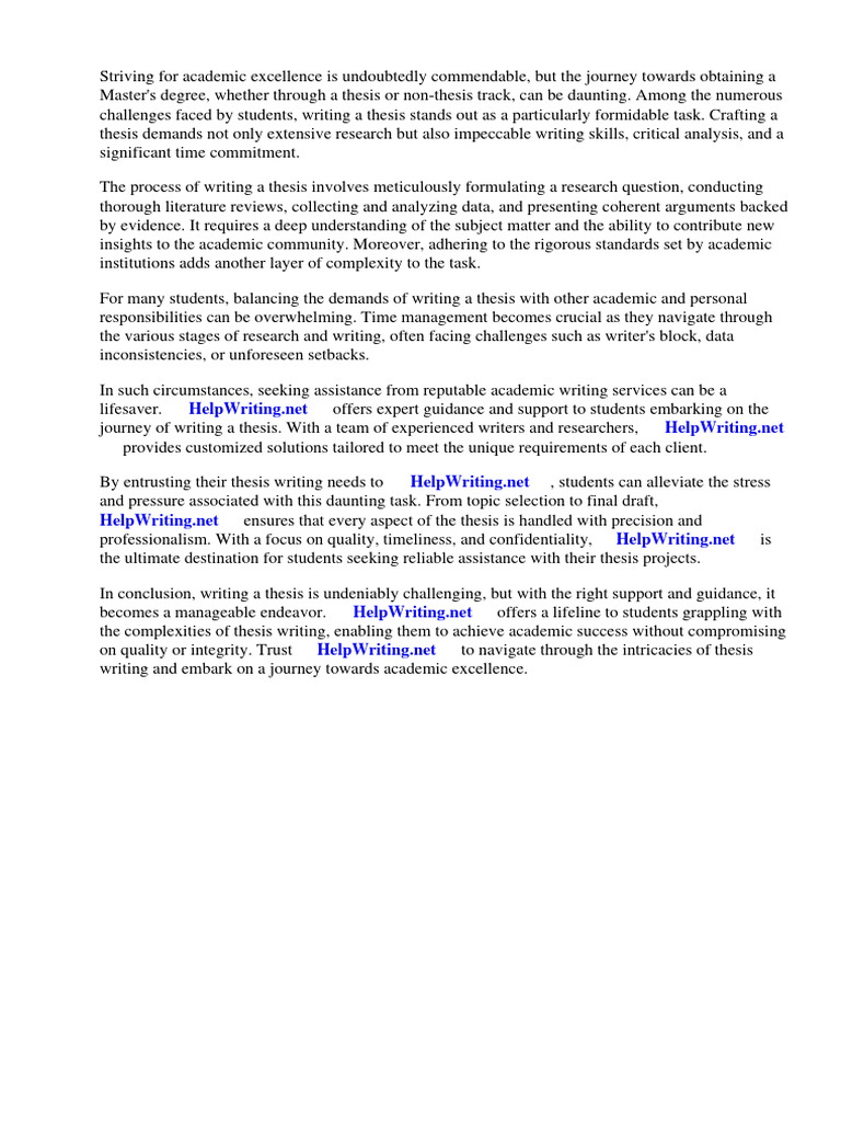 Thesis Non-Thesis Masters | PDF | Thesis | Academic Degree