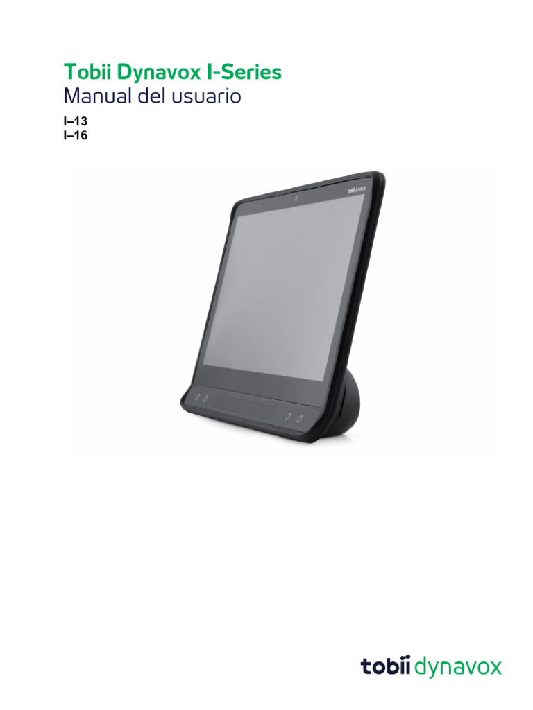 Tobii Dynavox I-Series I-13 - I-16 Users Manual - v1-0-2 - es-MX | PDF ...