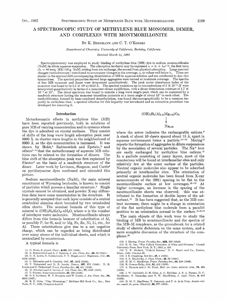 Bergmann 1963 | PDF | Adsorption | Chromatography