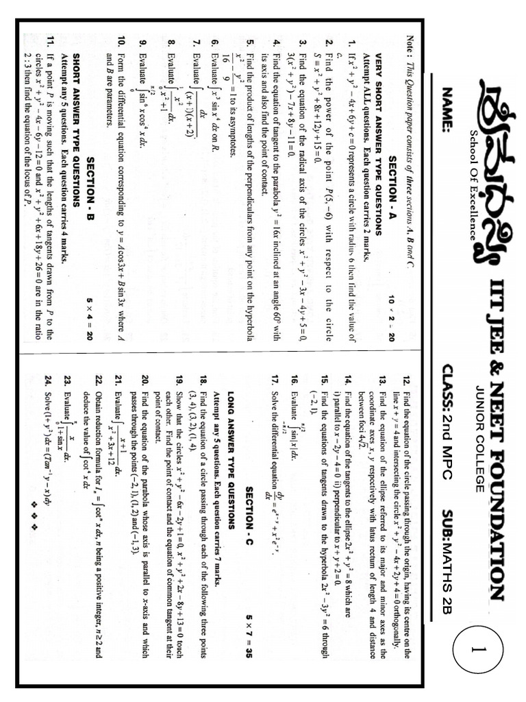 2B Deepthi Model Papers PDF | PDF