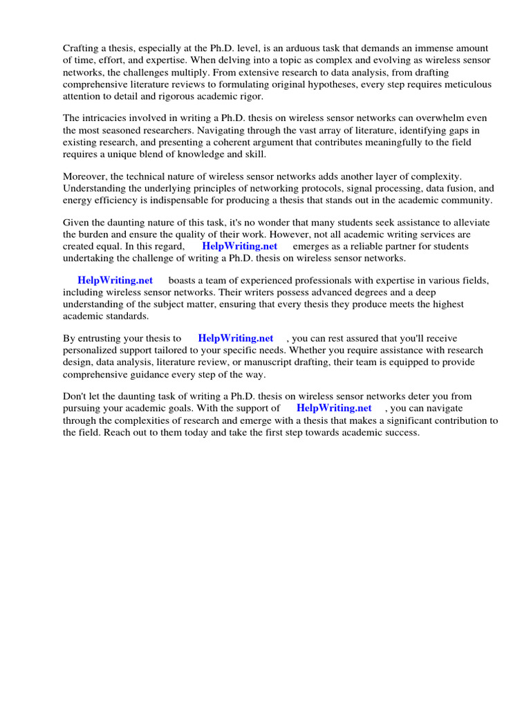 PHD Thesis On Wireless Sensor Network | PDF | Wireless Sensor Network | Computer Network