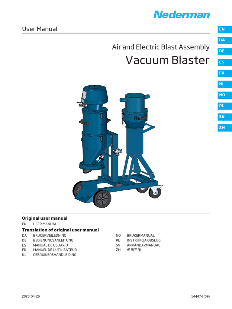 User Manual - Vacuum Blaster - 423118 | PDF