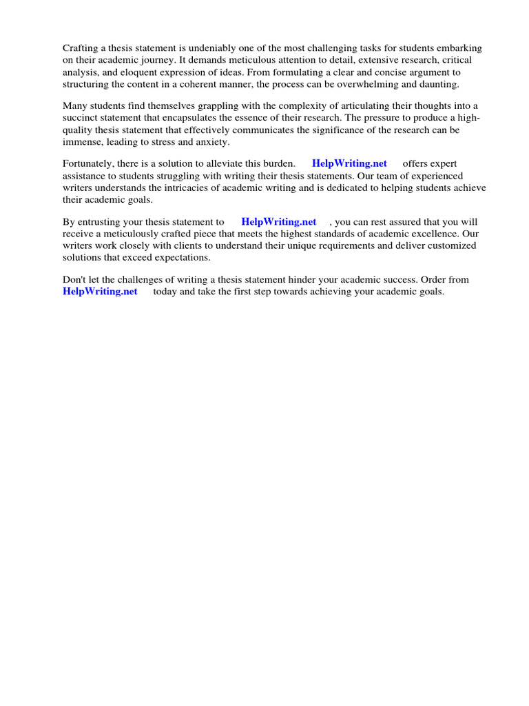 Writing Thesis Statement Powerpoint | PDF | Essays | Thesis