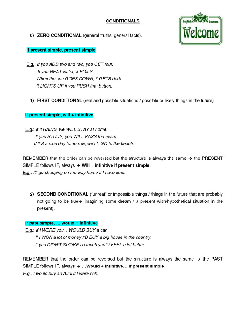 Conditionals Fce Pdf Linguistics Grammar