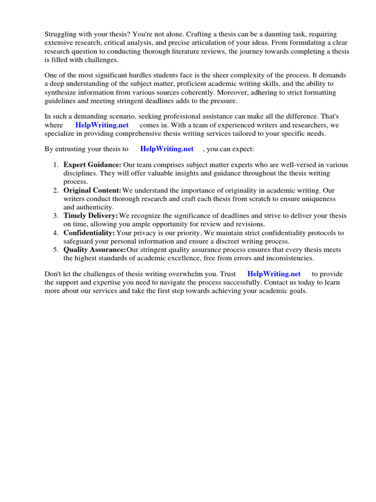 Thesis Simple Definition | PDF