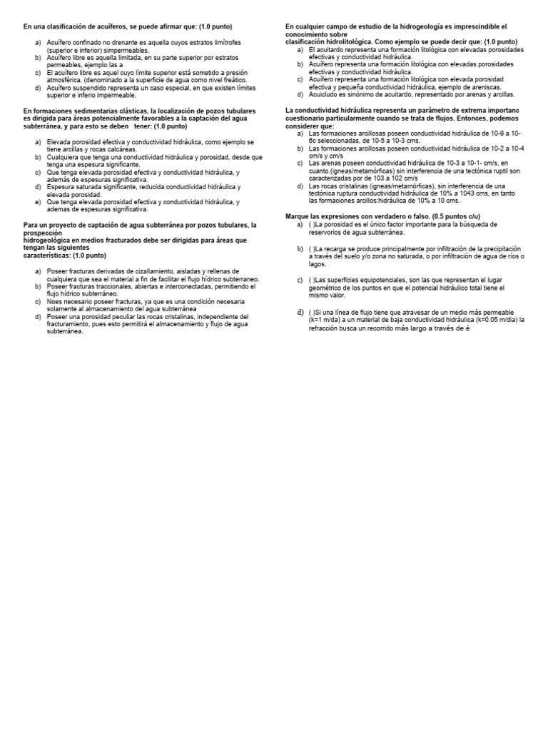 preguntas hidro | PDF