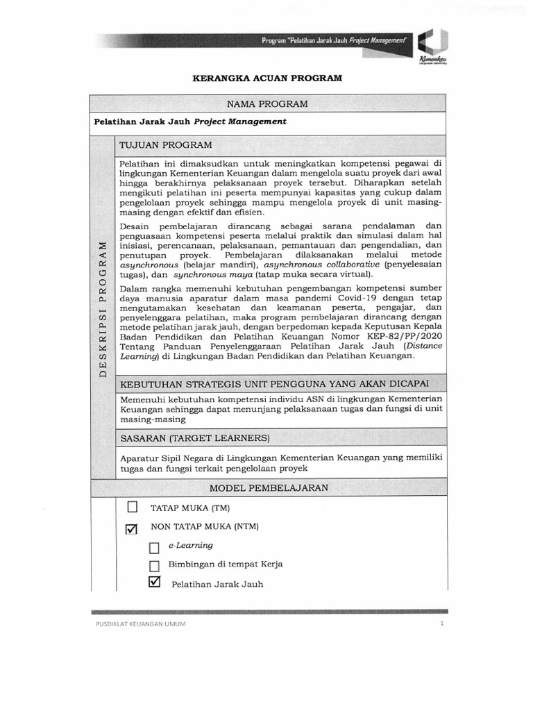 KAP Pelatihan Project Management | PDF