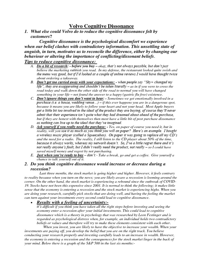 Cognitive Dissonance | PDF | Retail | Stocks