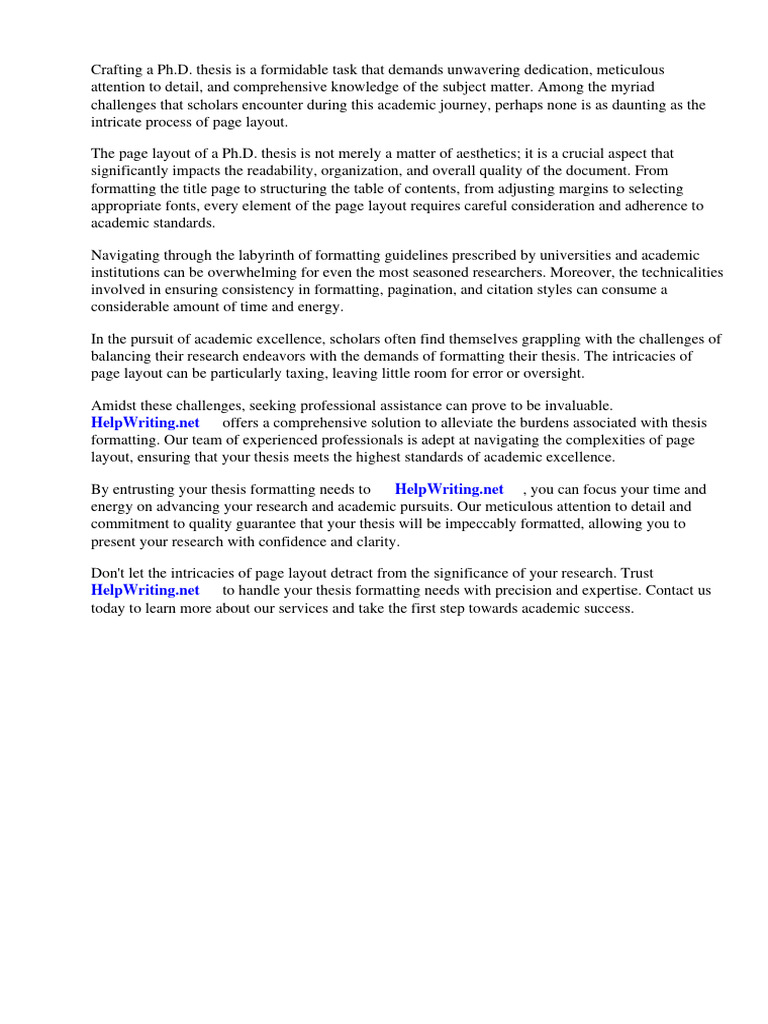 PHD Thesis Page Layout | PDF | Thesis | Page Layout