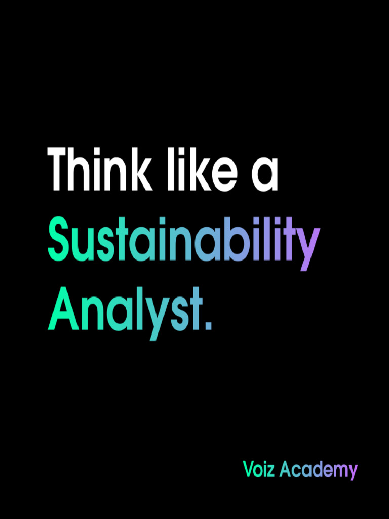 Sustainability Analyst | PDF