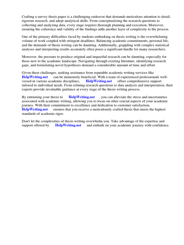 Survey Thesis Paper | PDF | Survey Methodology | Methodology