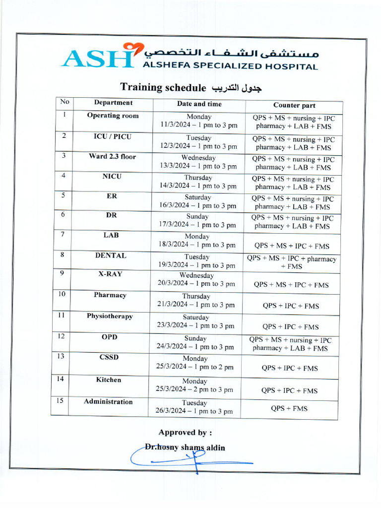 Training Schedule | PDF