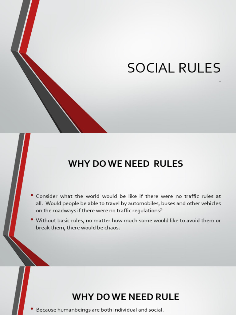 Social Rules | PDF | Etiquette | Morality