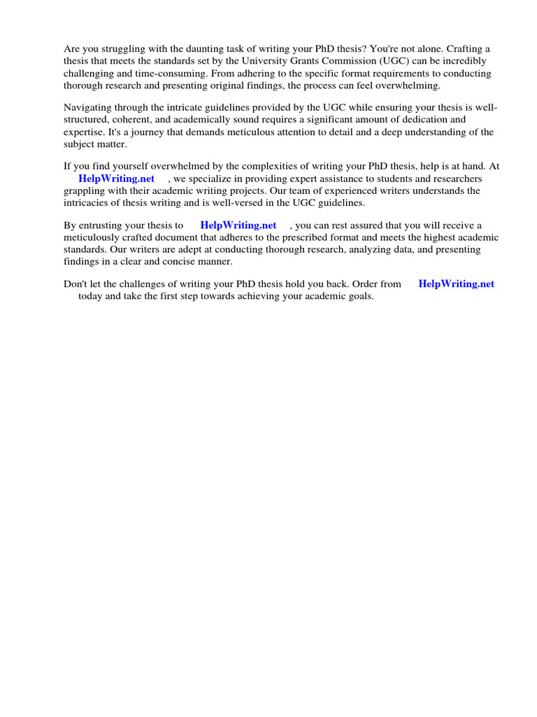 Phd Thesis Format As Per Ugc Pdf Thesis Doctor Of Philosophy
