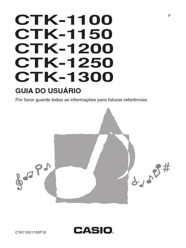 Manual Casio CTK 1300 | PDF | Som | Amostragem (Estatística)