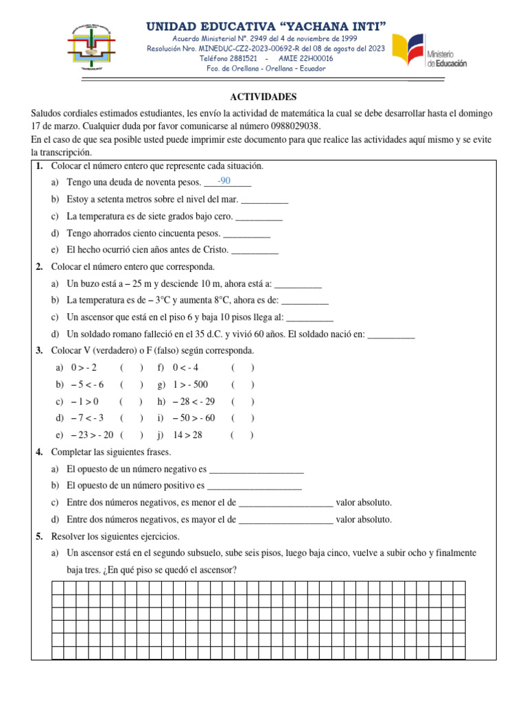 Actividad Primer Bimestre | PDF