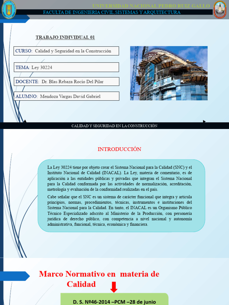 Ley 30224 | PDF | Calidad (comercial) | Economias