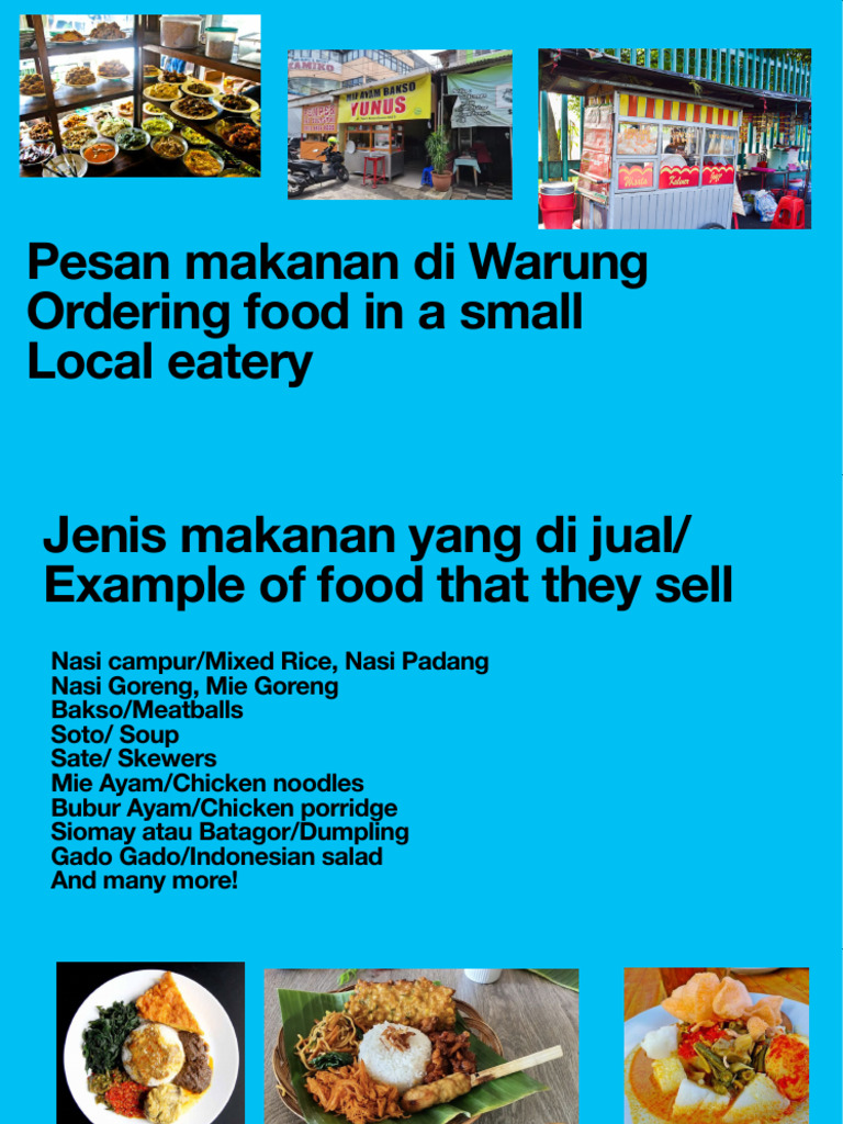 Pesan Makan Di Warung in Bahasa | PDF