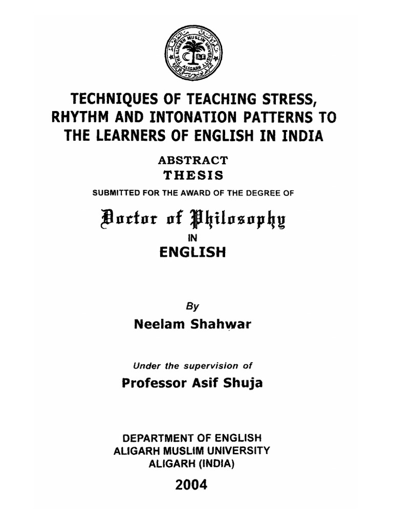 Techniques of Teaching Intonation in India | PDF