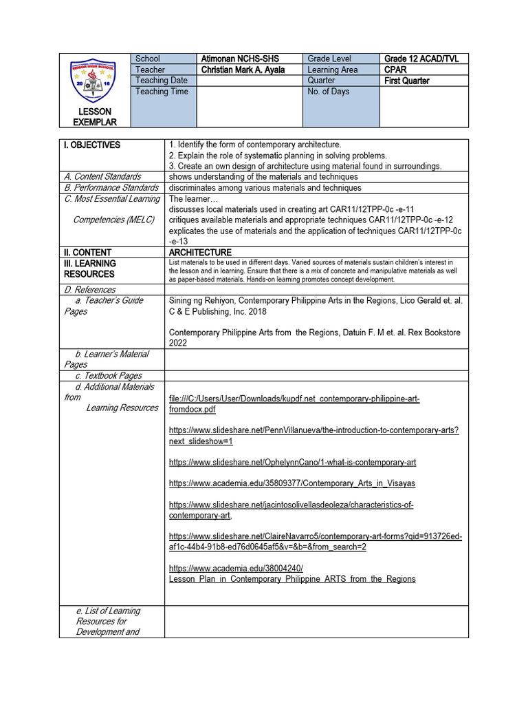 LP Cpar 6 | PDF | Learning | Teachers
