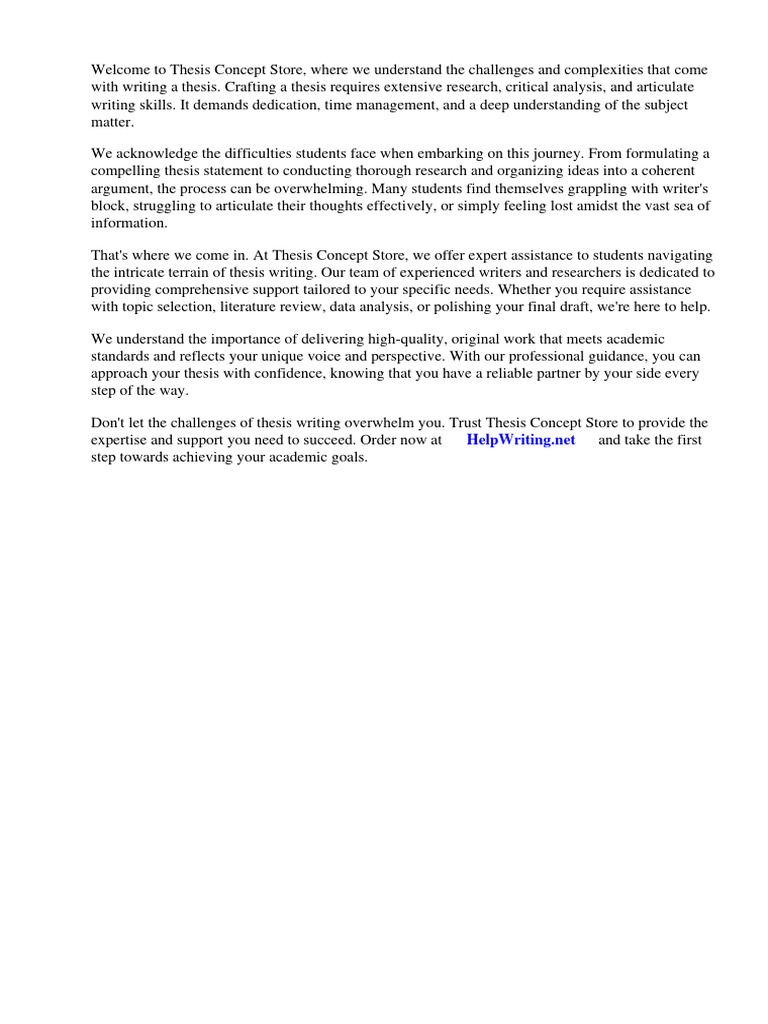 Thesis Concept Store | PDF