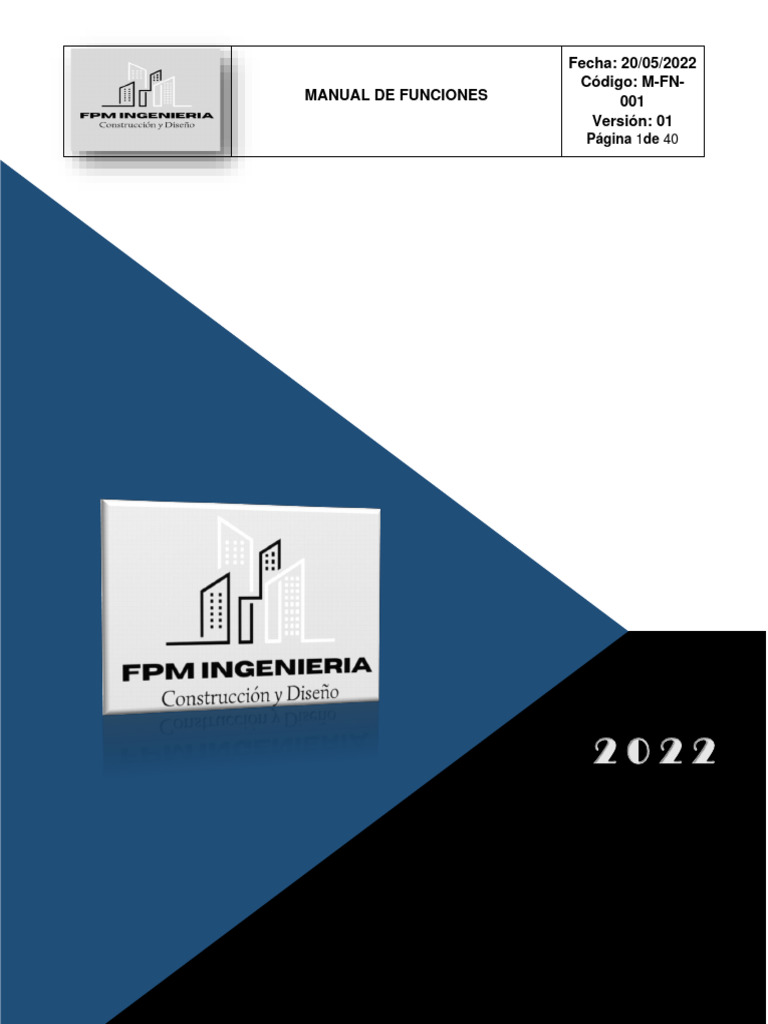 Manual de Funciones FPM INGENIERIA | PDF | Business | Seguridad y salud ...