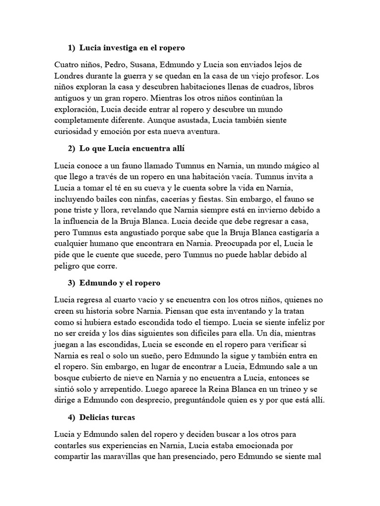 Docnarnia El Leon La Bruja y El Ropero | PDF | Aslan | Las cronicas de ...