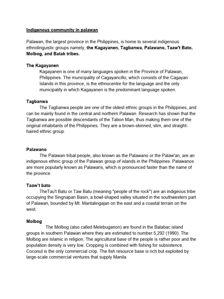 Indigenous-community-in-palawan | PDF