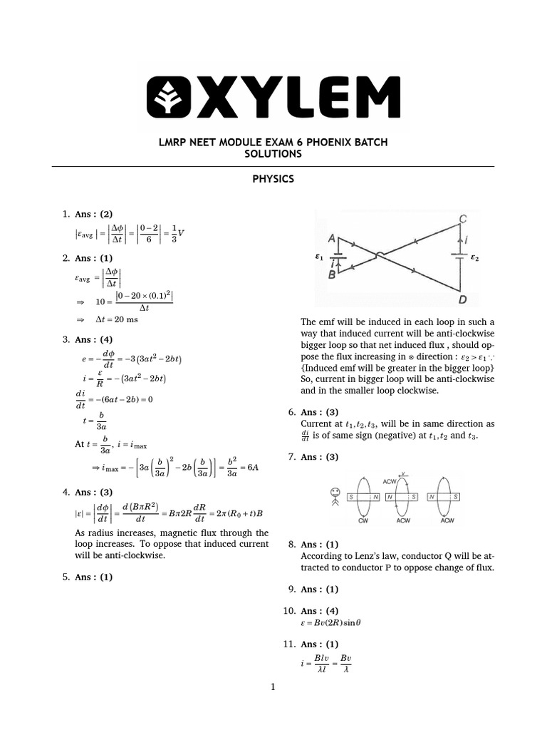 10-02-24 XPL 2.0 Module Exam 6 Solutions | PDF | Coordination Complex | Isomer