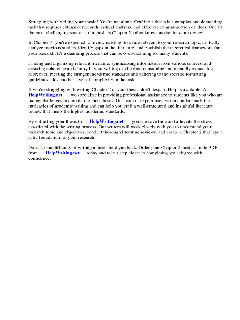 Chapter 2 Thesis Sample PDF | PDF | Thesis | Employment Chapter 2 Thesis Sample PDF | PDF | Thesis | Employment