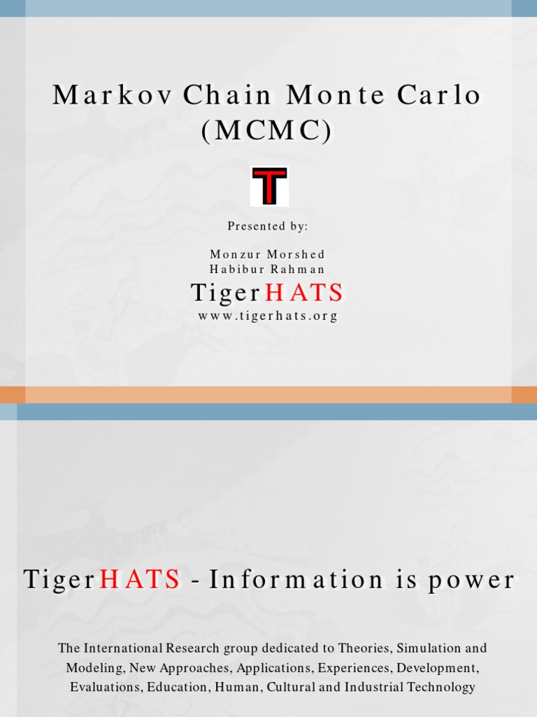 Mcmc Markov Chain Monte Carlo One Of The Top Ten Algorithms Of The 20th Century Pdf Monte