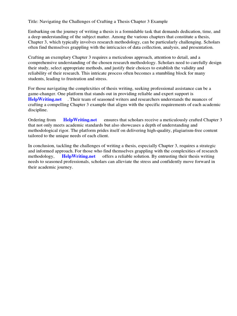 Thesis Chapter 3 Example | PDF | Methodology | Qualitative Research