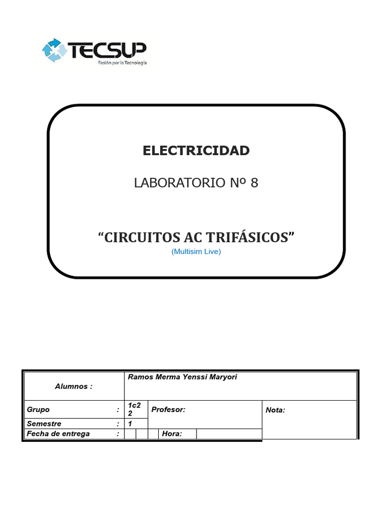 Laboratorio de Circuitos AC Trifásicos | PDF
