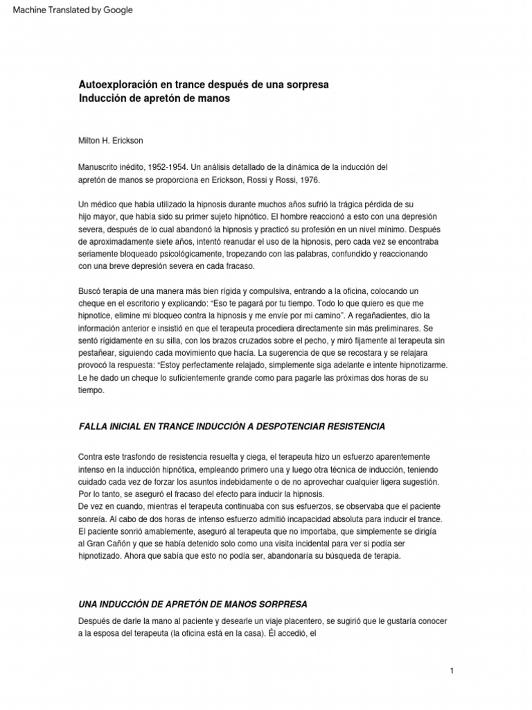 Erickson, Milton - Obra Completa - 1501-1780 | PDF | Hipnosis ...