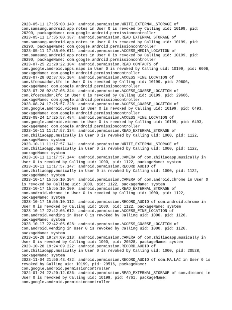 Perm Debug Info | PDF