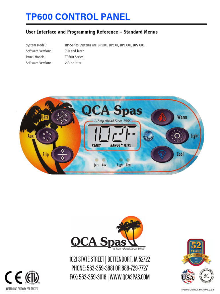 TP600 Control Panel Manual 2.6.18 | PDF | Menu (Computing) | Icon (Computing)