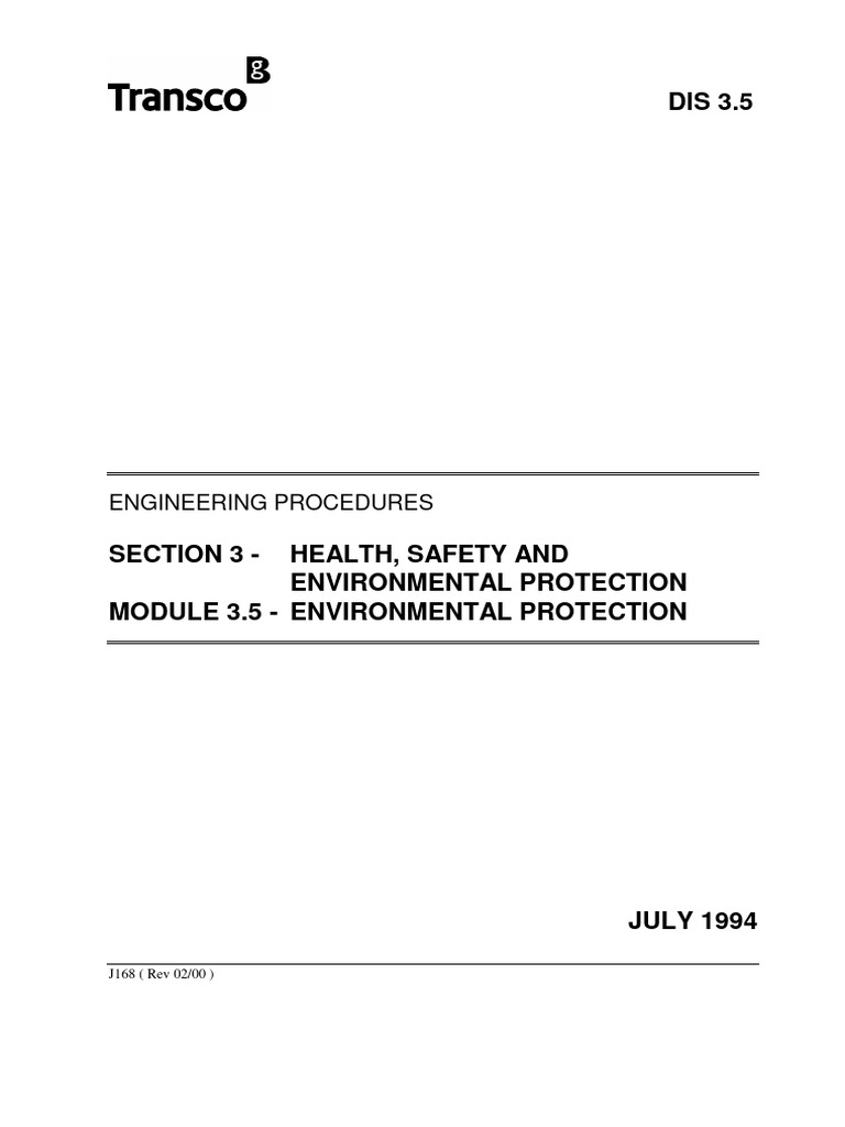 DIS 3.5 Environmental Protection | PDF