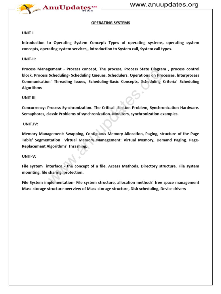 Os BSC IV Sem Material1 | PDF | Operating System | Scheduling (Computing)