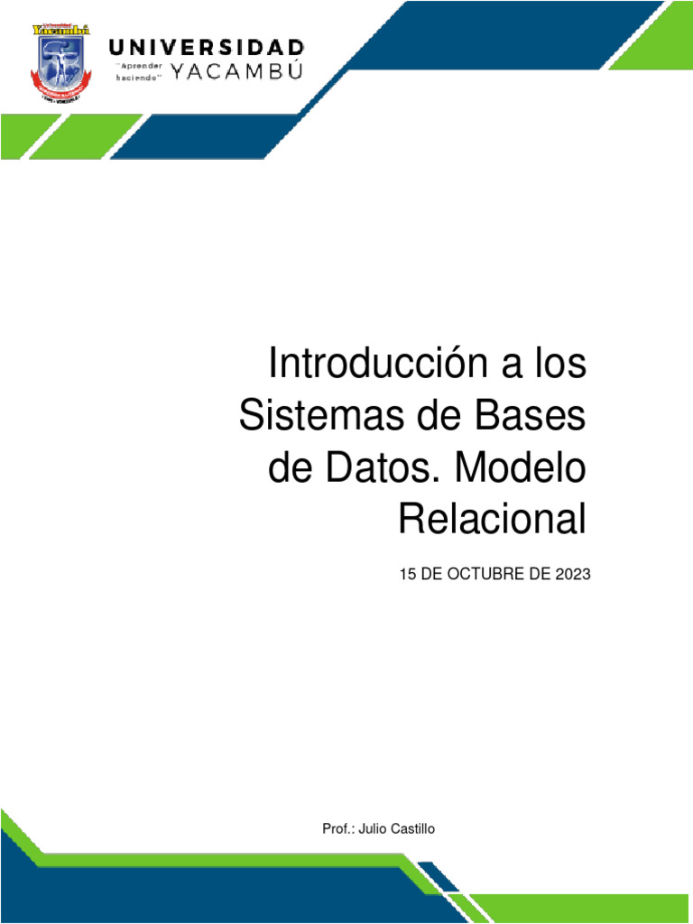 Transformación de Modelo ER a Relacional | PDF | Base de datos relacional | Datos de computadora