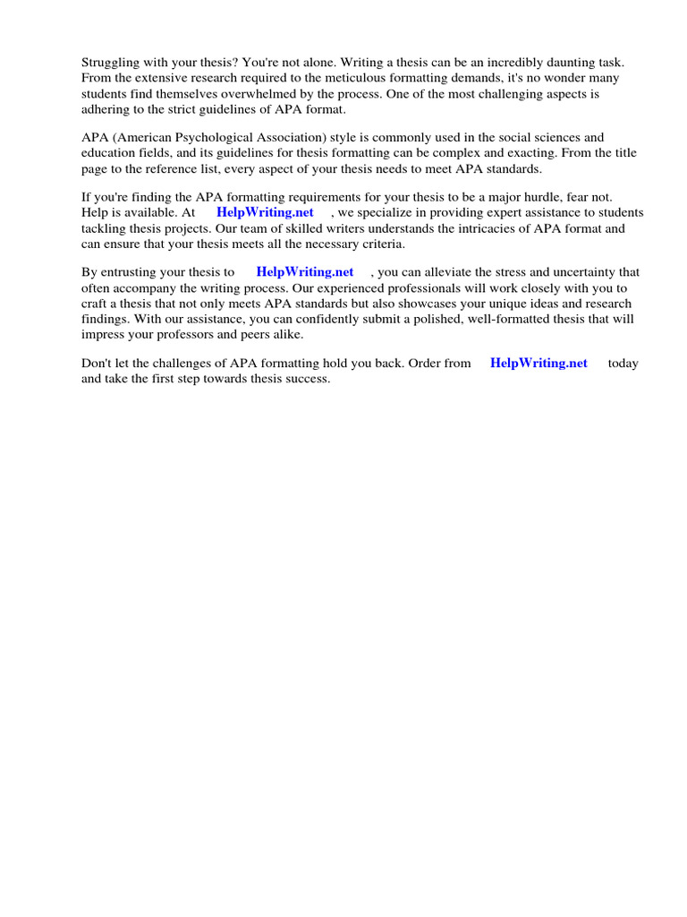 Parts of Thesis Apa Format | PDF | Apa Style | Thesis