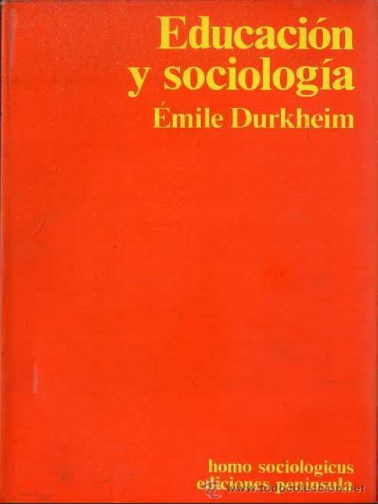 Educacion y Sociologia Durkheim | PDF