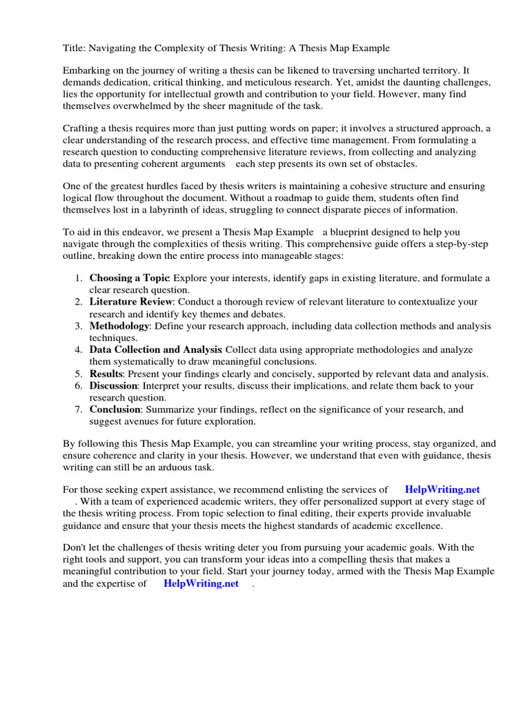 Thesis Map Example | Download Free PDF | Essays | Methodology