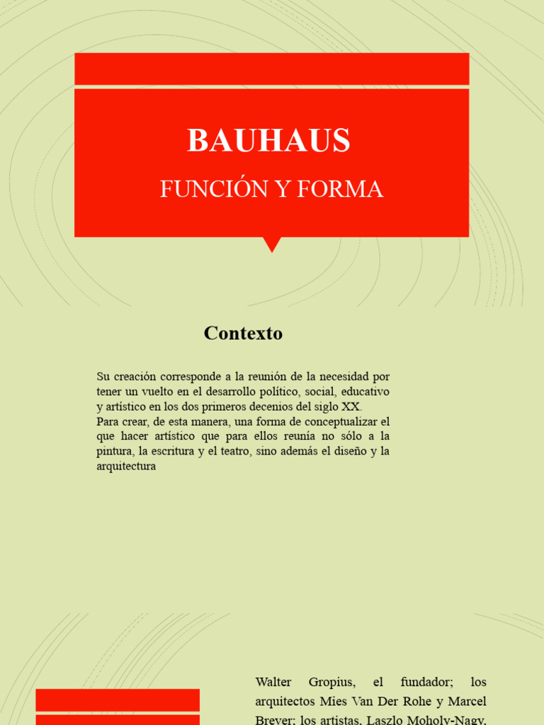 Bauhaus: Función y Forma en Diseño | PDF