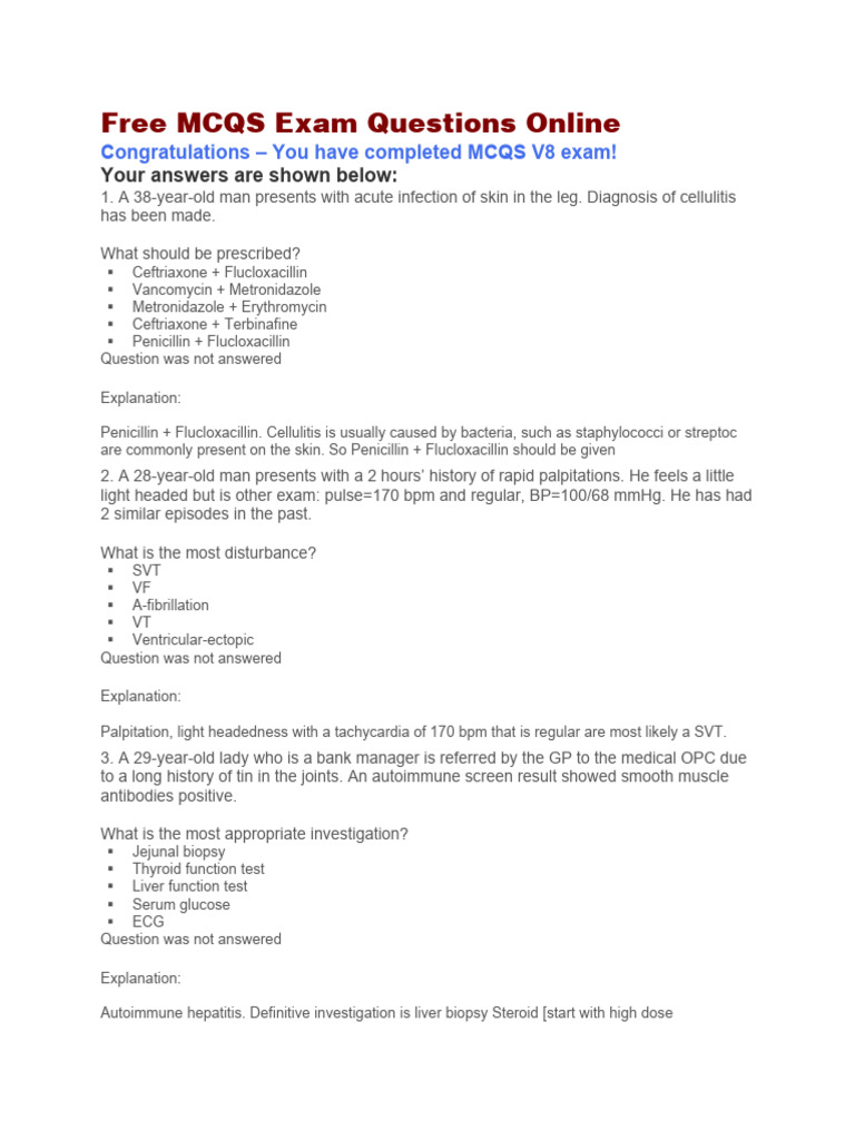 Free GP Prometric Exam MCQs Guide | PDF | Cohort Study | Anxiety Disorder