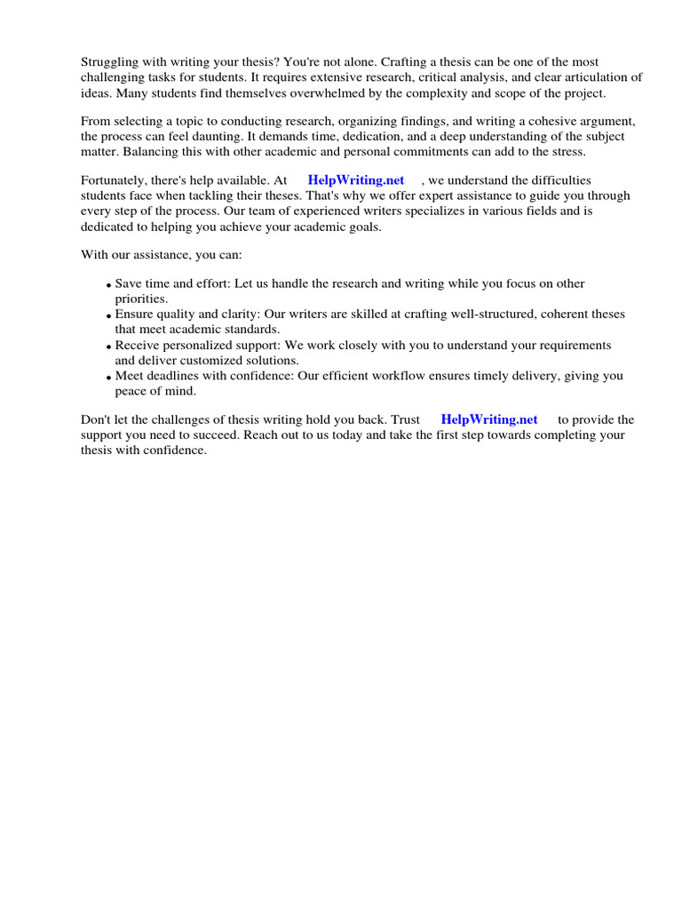 Student Thesis Examples | PDF