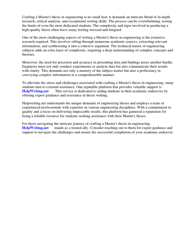 Masters Thesis Examples Engineering | PDF | Thesis | Engineering