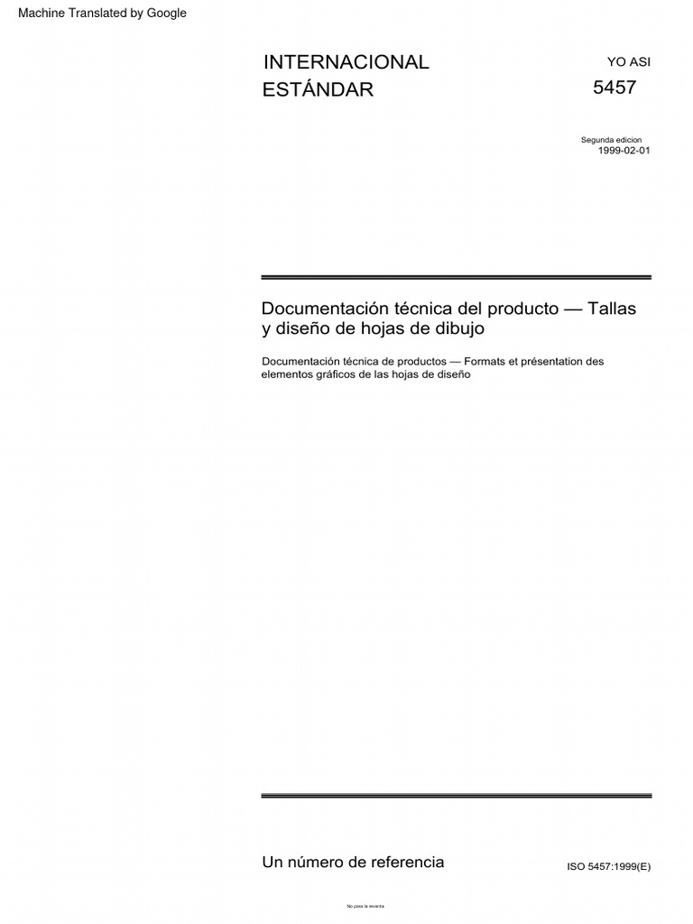 ISO5457 | PDF | Organización internacional para la estandarización ...