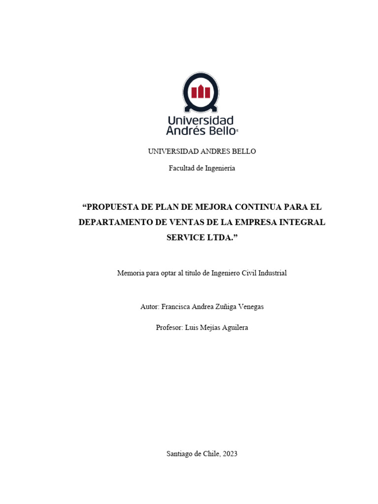 Proyecto de Titulo F.Zuñiga | PDF | Análisis FODA | Business